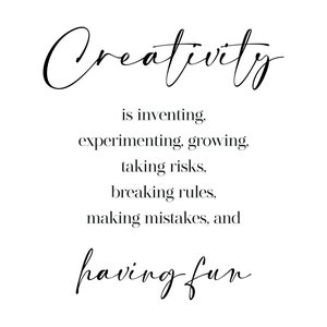Creativity Quotes Print, Set of 2 Printable Wall Art, Motivational ...