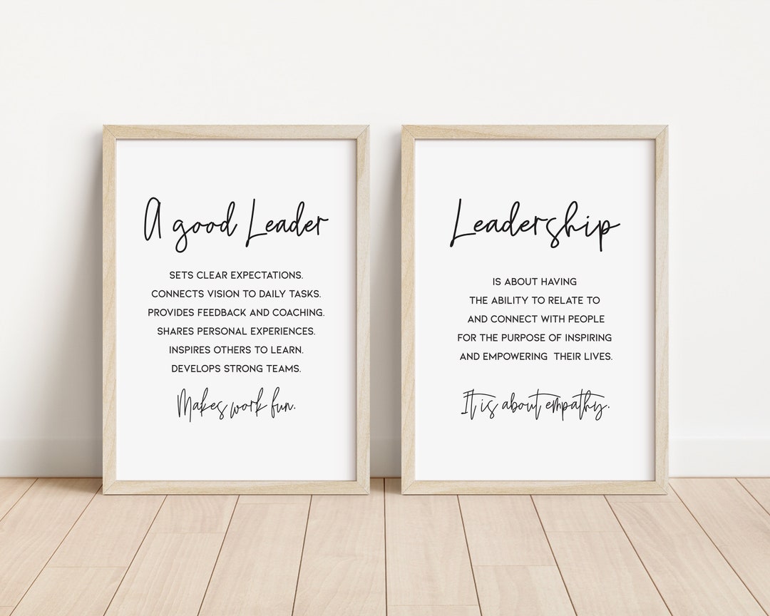 Leadership Quotes, Printable Office Decor, Leadership Gifts, Leader ...