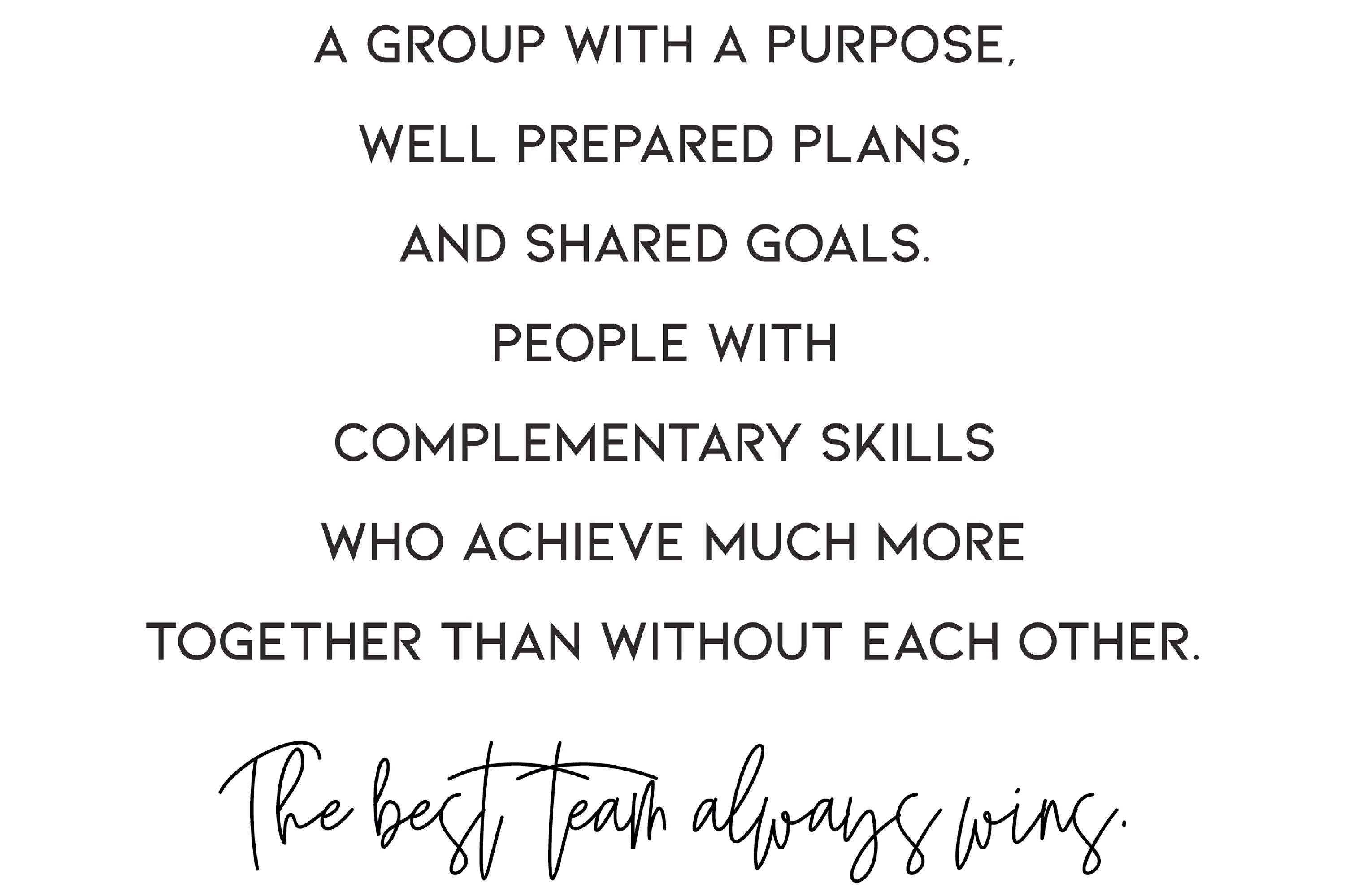 Team Definition Digital Download Print, Team Quote Office Wall Art ...