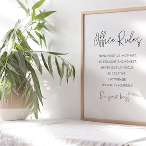 Team Office Rules, Printable Office Quotes, Inspirational Teamwork ...