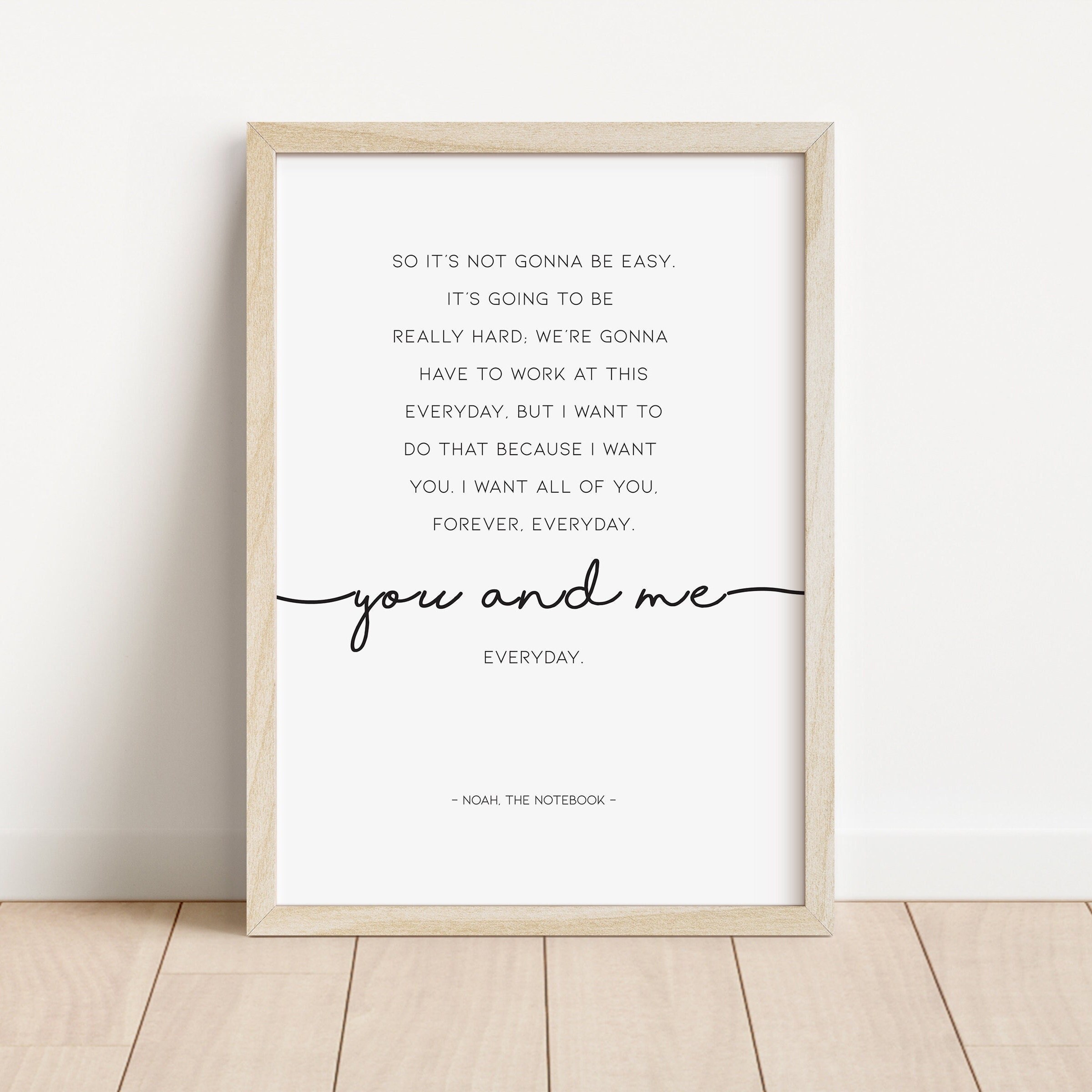 The Notebook I Want All of You Forever You and Me Everyday - Etsy