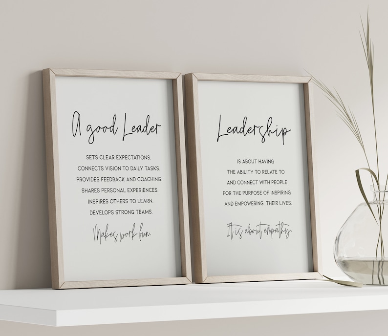 Leadership Quotes, Printable Office Decor, Leadership Gifts, Leader ...