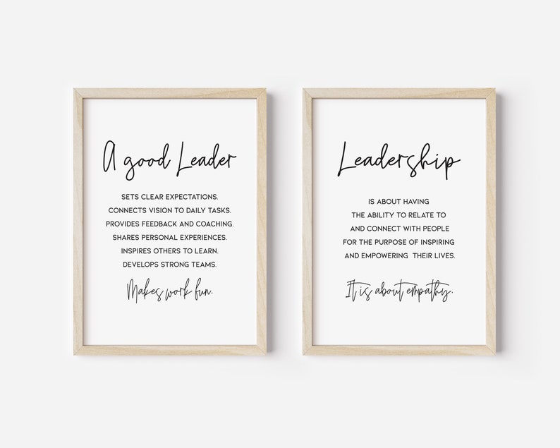 Leadership Quotes, Printable Office Decor, Leadership Gifts, Leader ...