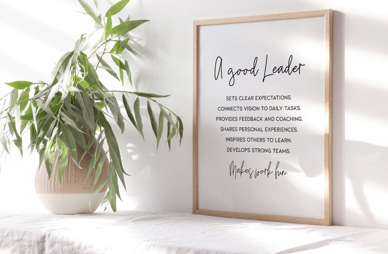 Leadership Quotes, Printable Office Decor, Leadership Gifts, Leader ...