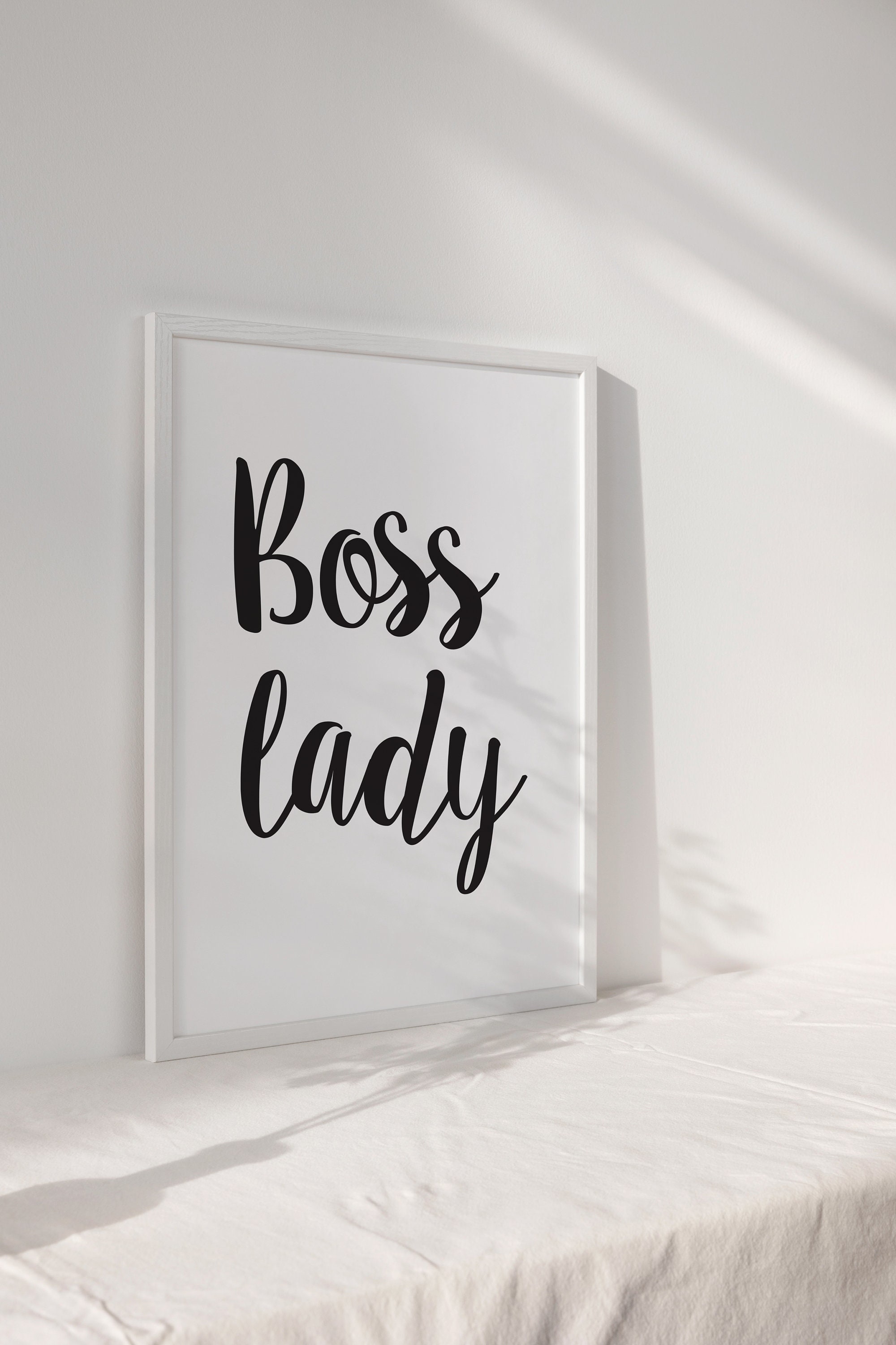 Boss Lady Sign, Printable Wall Art, Boss Lady Print, Office Wall Decor ...