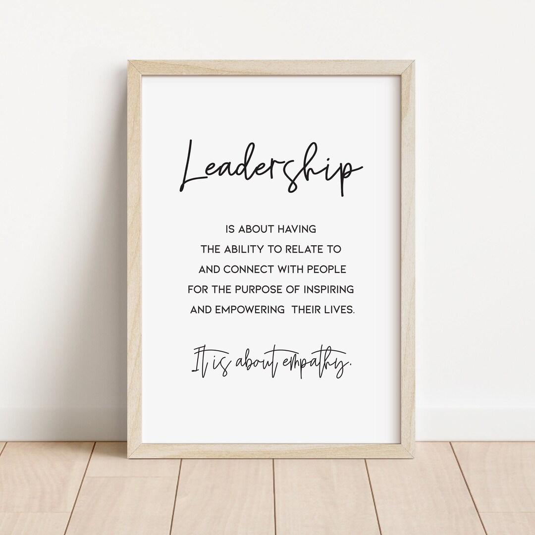 Leadership Quote, Inspirational Quotes, Office Decor, Printable Art ...