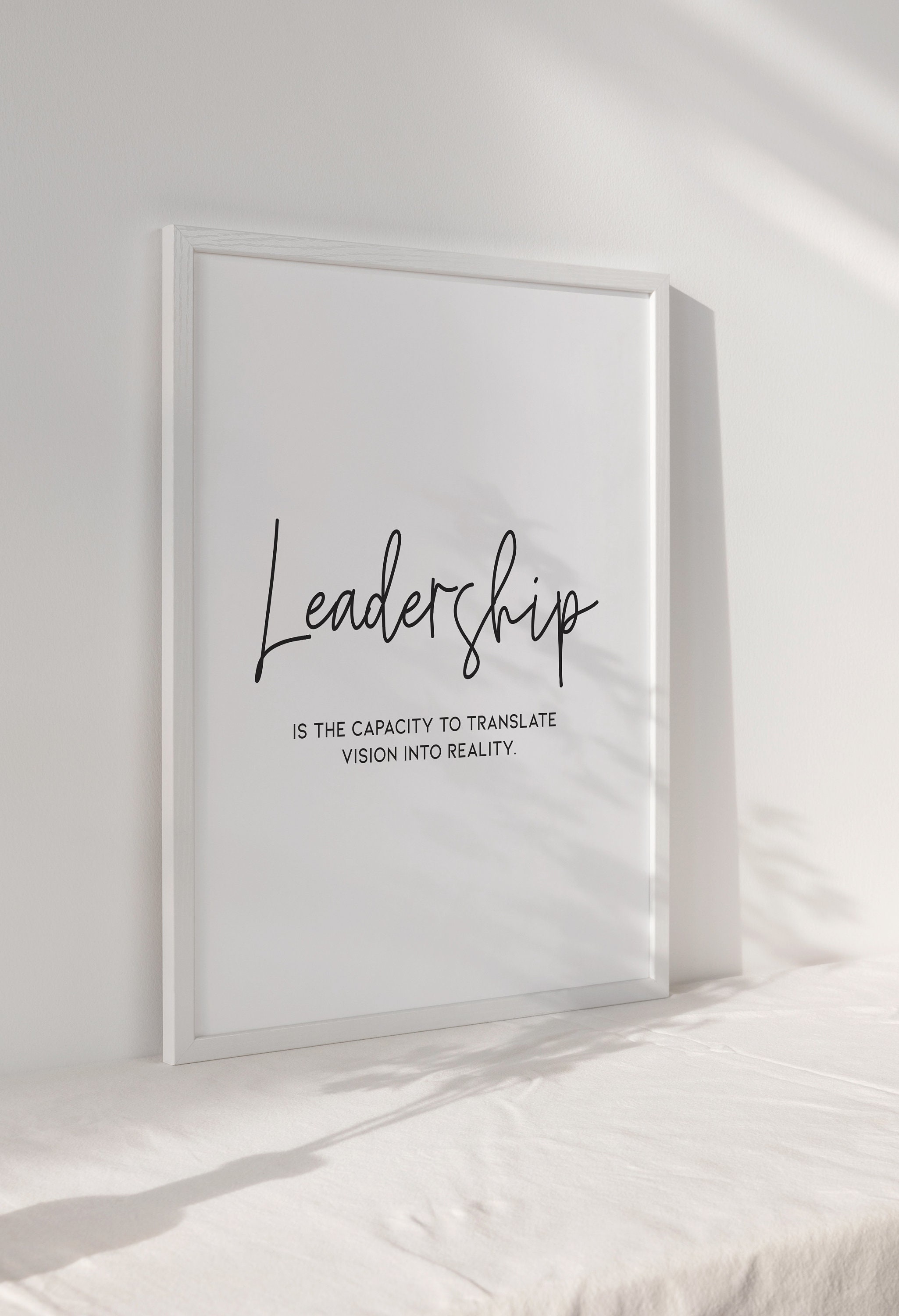 Leadership Quote Office Decor, Printable Leadership Wall Art, Work ...