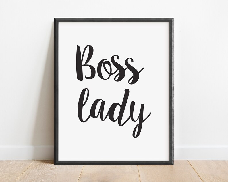 Boss Lady Sign, Printable Wall Art, Boss Lady Print, Office Wall Decor ...