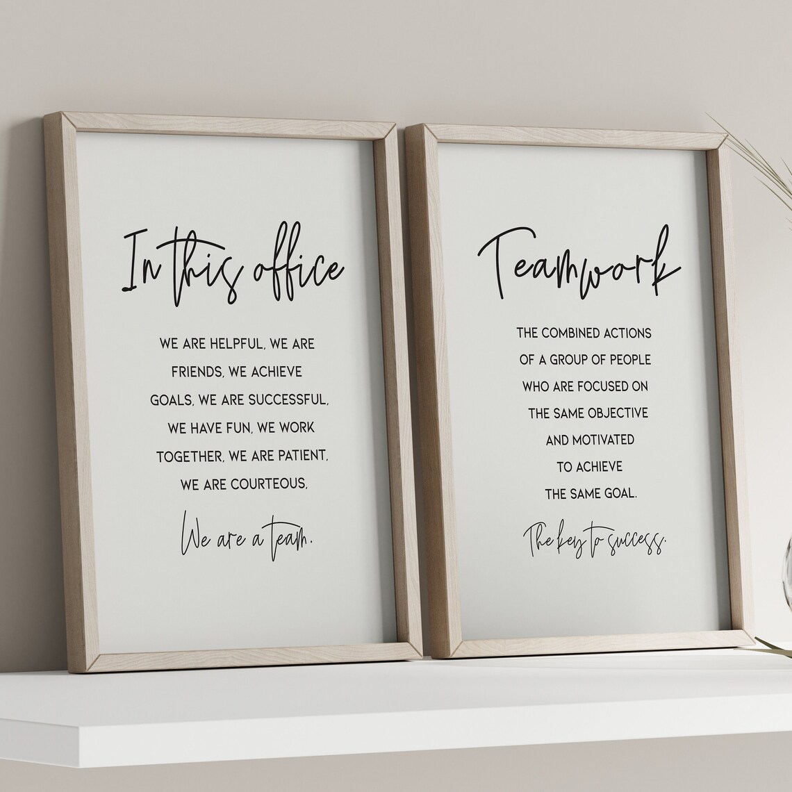 Inspirational Office Wall Decor, in This Office We Are A Team, Teamwork ...