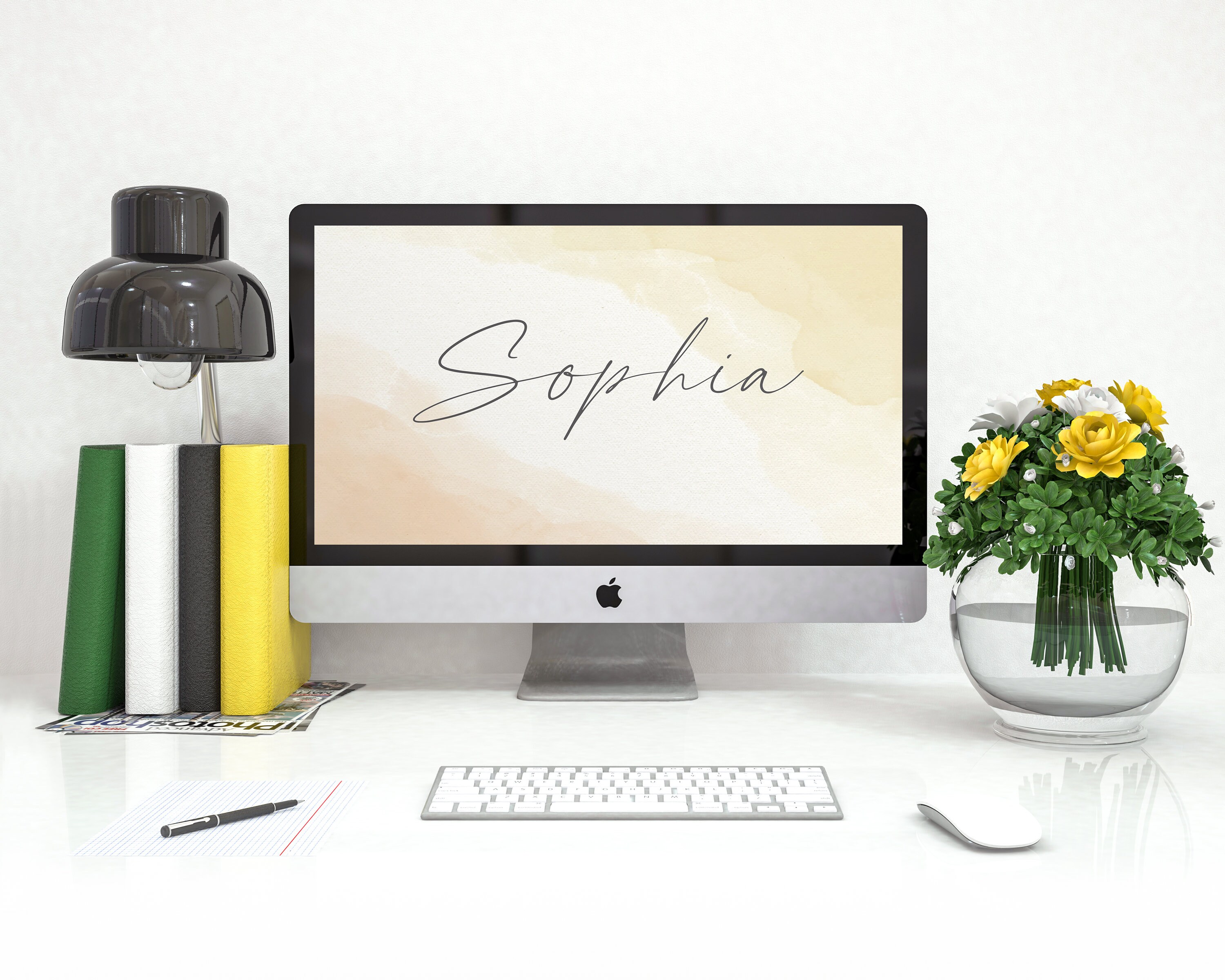 Personalized Desktop Wallpaper, Custom Name Desktop Wall Paper, Custom ...