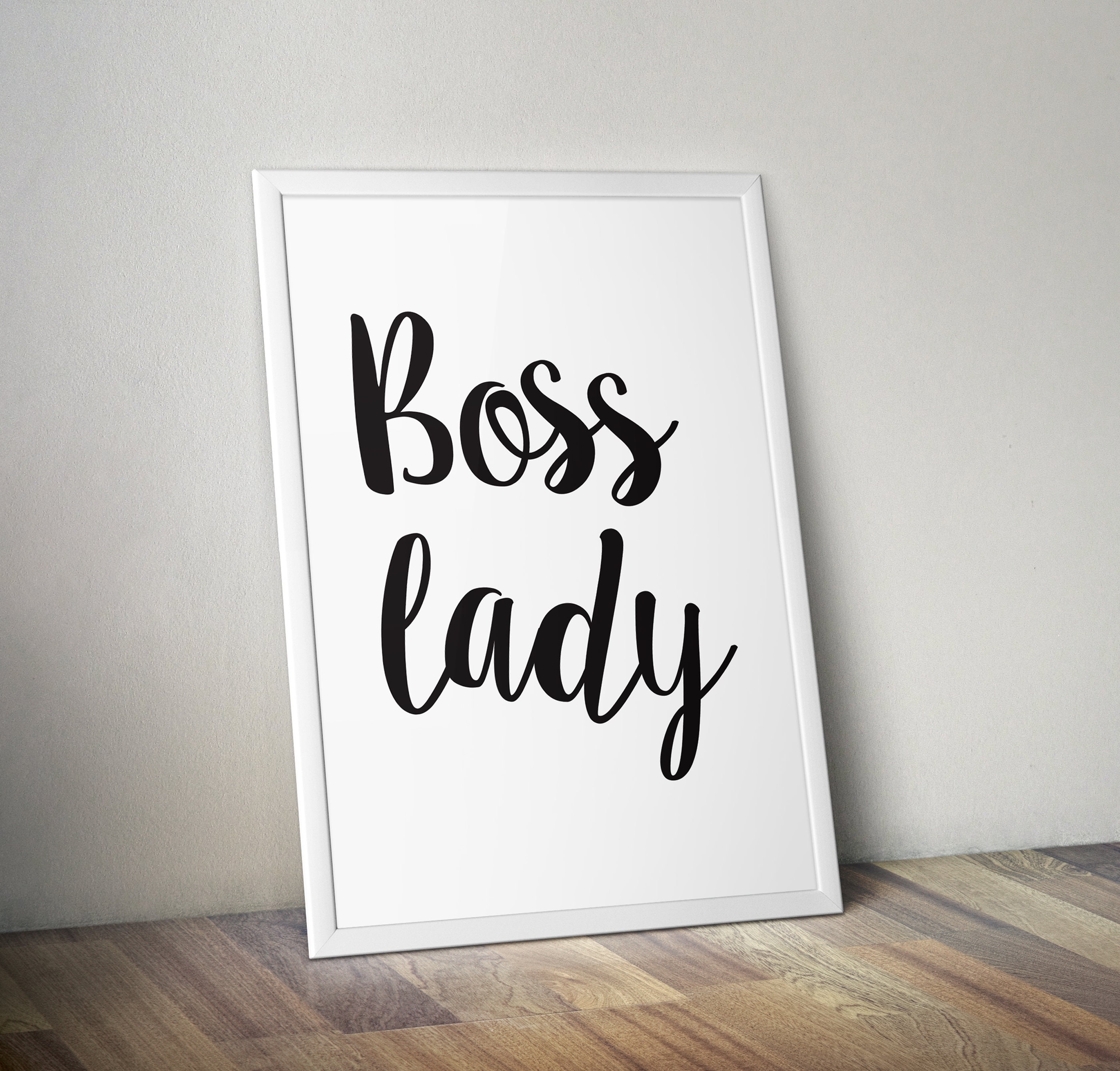 Boss Lady Sign, Printable Wall Art, Boss Lady Print, Office Wall Decor ...
