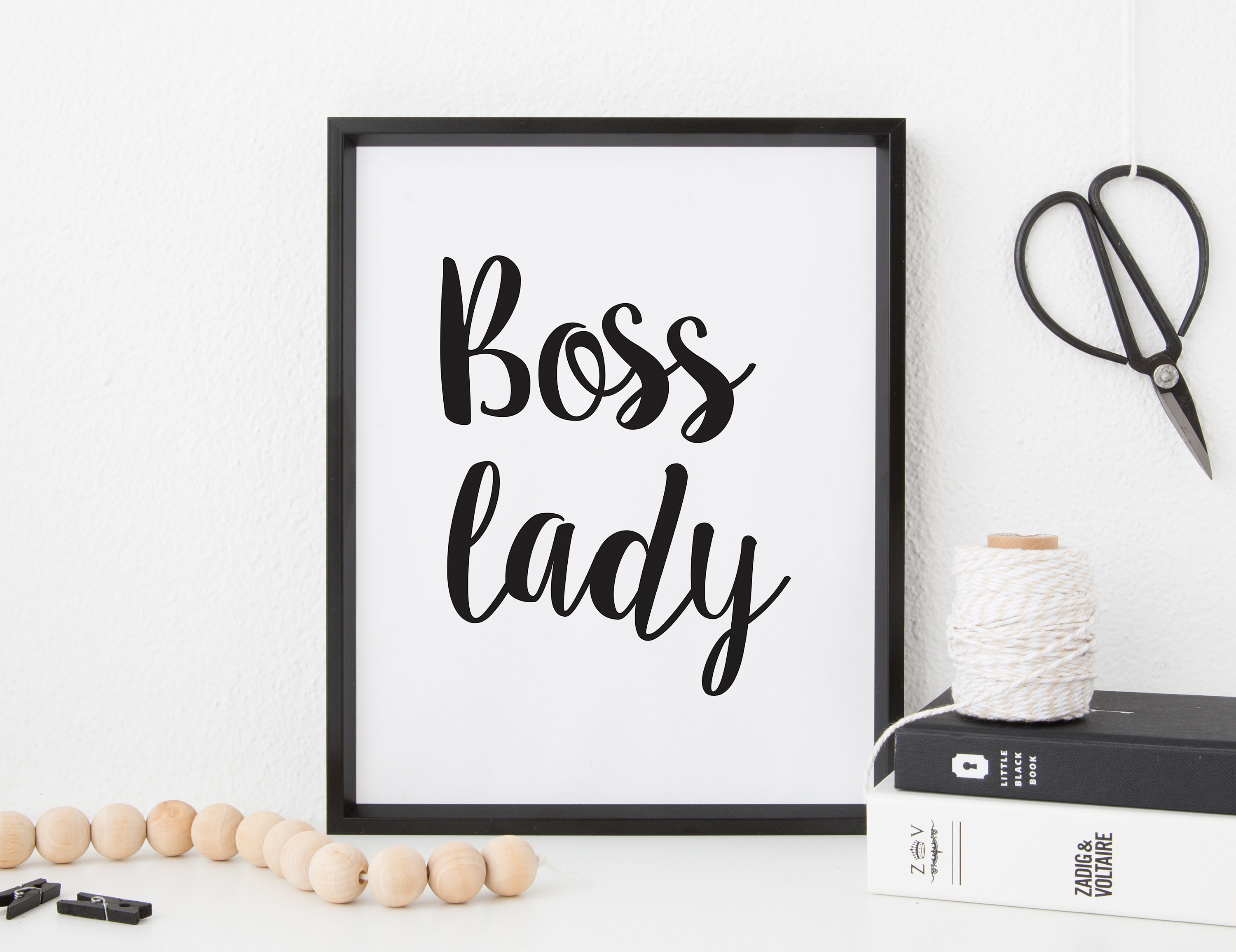 Boss Lady Sign, Printable Wall Art, Boss Lady Print, Office Wall Decor ...