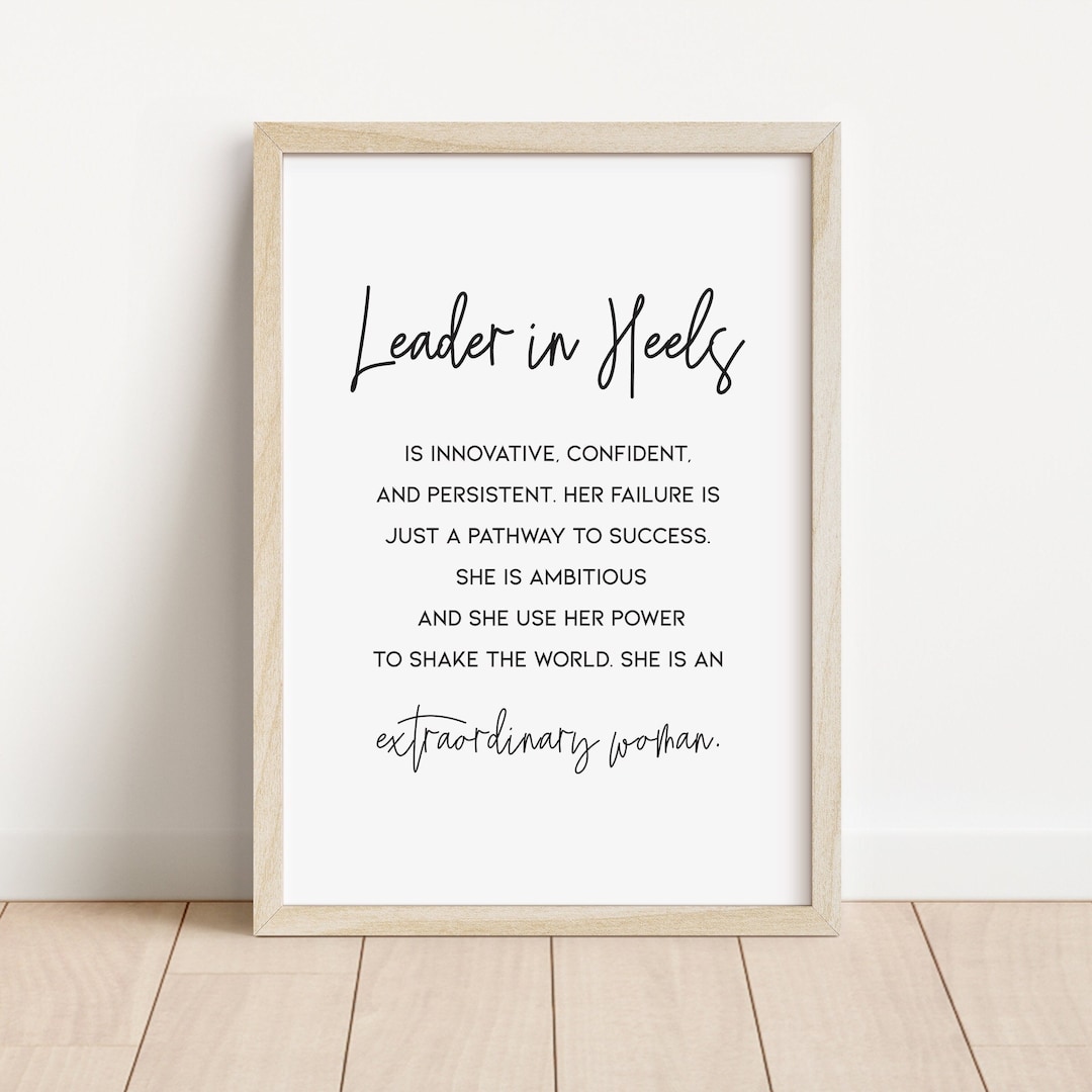 Leader Quote Wall Art, Leader Woman Wall Decor, Office Leadership Print ...