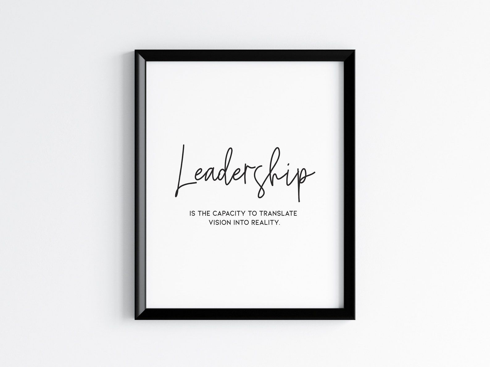 Leadership Quote Office Decor, Printable Leadership Wall Art, Work ...