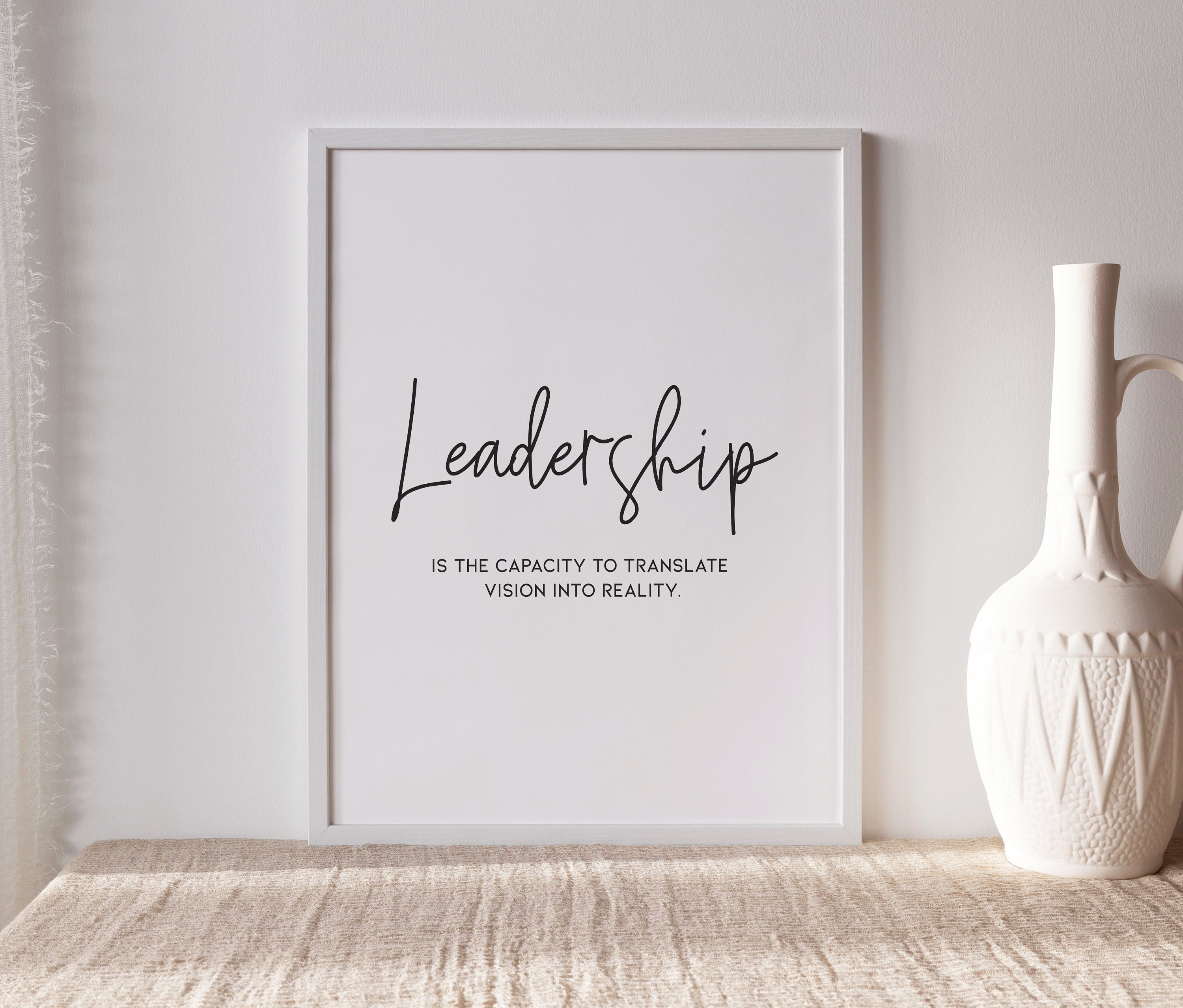 Leadership Quote Office Decor, Printable Leadership Wall Art, Work ...