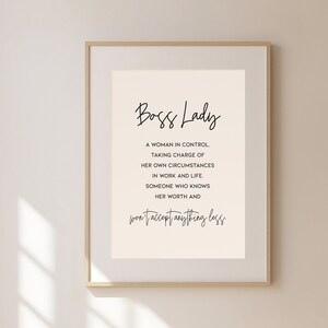 Boss Lady Office Decor, Boss Lady Gift, Woman Office Wall Art, Office ...