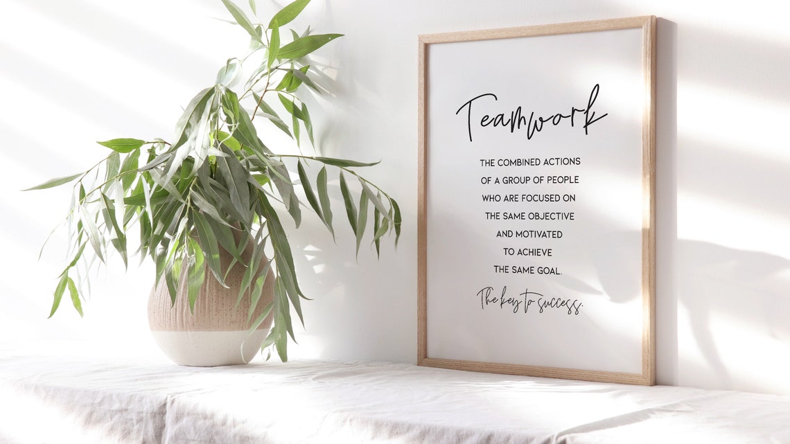 Teamwork Office Decor, Set of 5 Printables, in This Office We Are a ...
