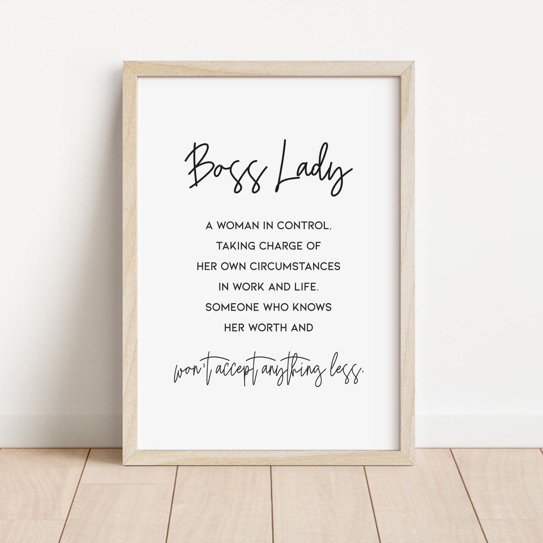 Boss Lady Office Decor, Boss Lady Gift, Woman Office Wall Art, Office ...