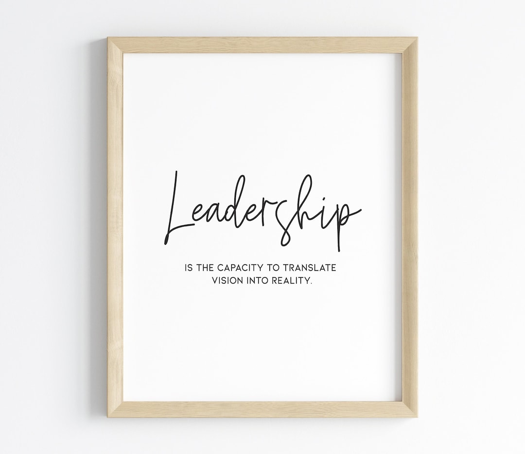 Leadership Quote Office Decor, Printable Leadership Wall Art, Work ...