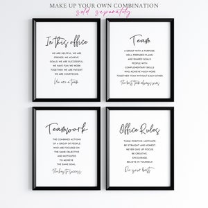 In This Office We Are a Team, Printable Office Quotes, Inspirational ...