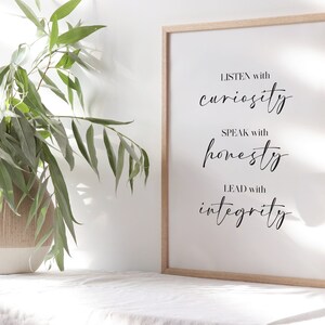 Motivational Leadership Quote Poster, Office Wall Decor, Leader ...