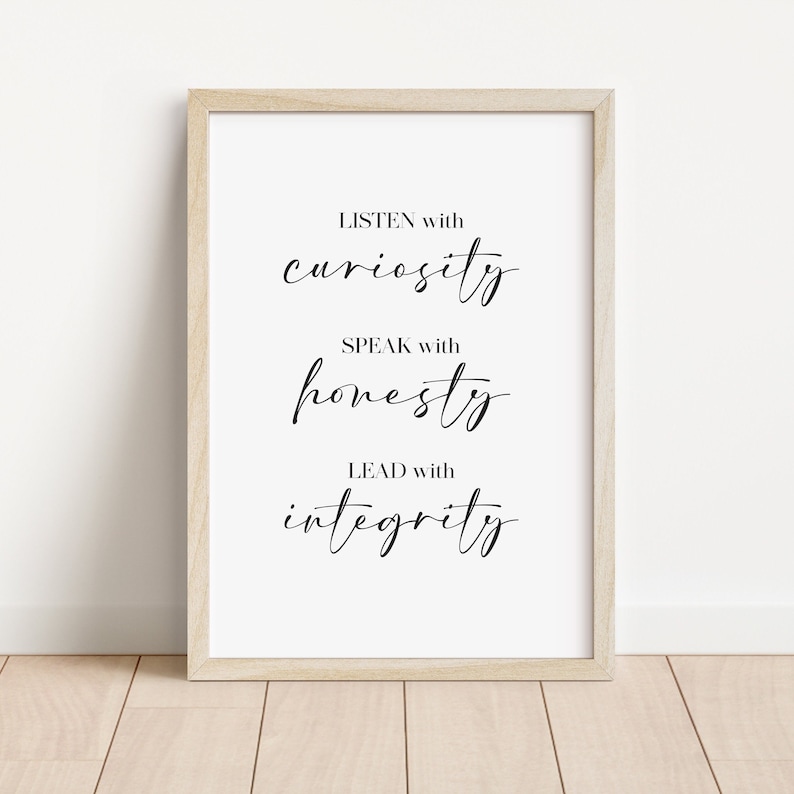Motivational Leadership Quote Poster, Office Wall Decor, Leader ...