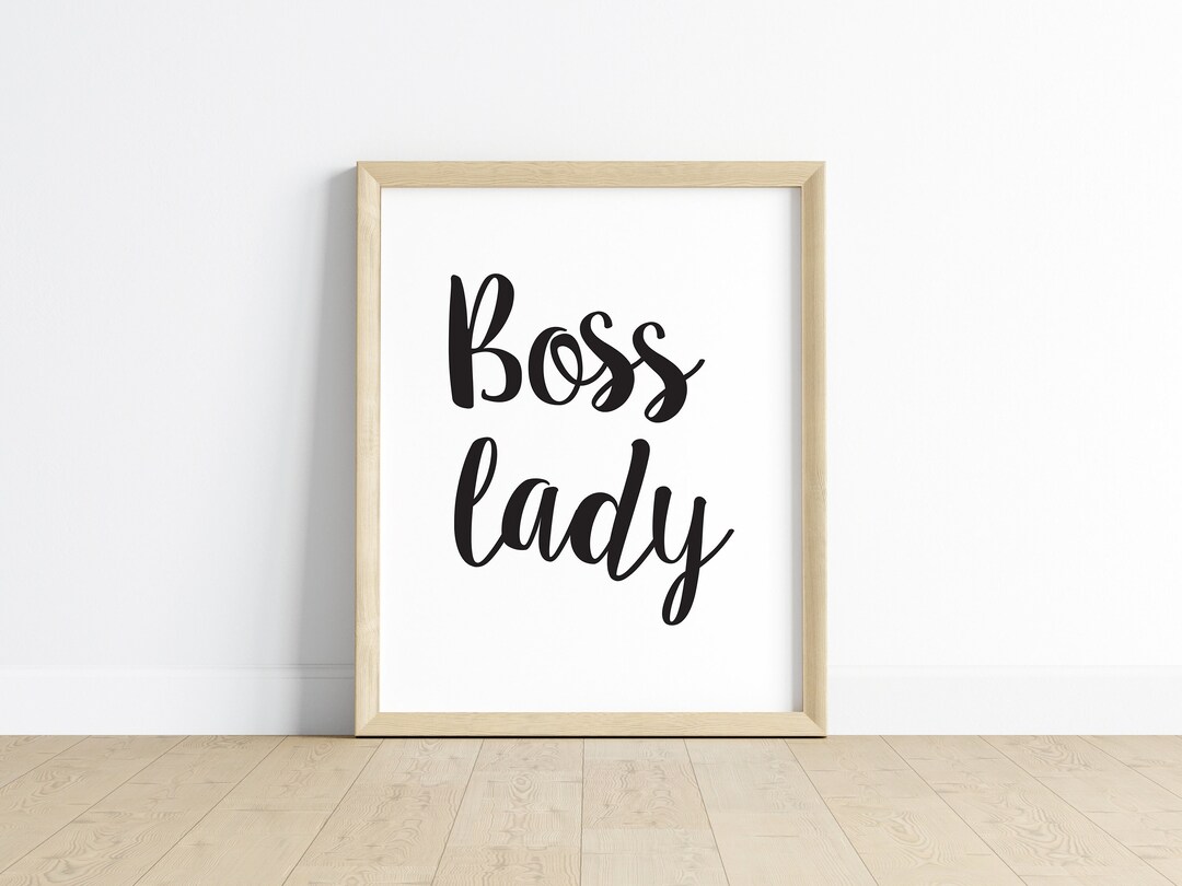 Boss Lady Sign, Printable Wall Art, Boss Lady Print, Office Wall Decor ...