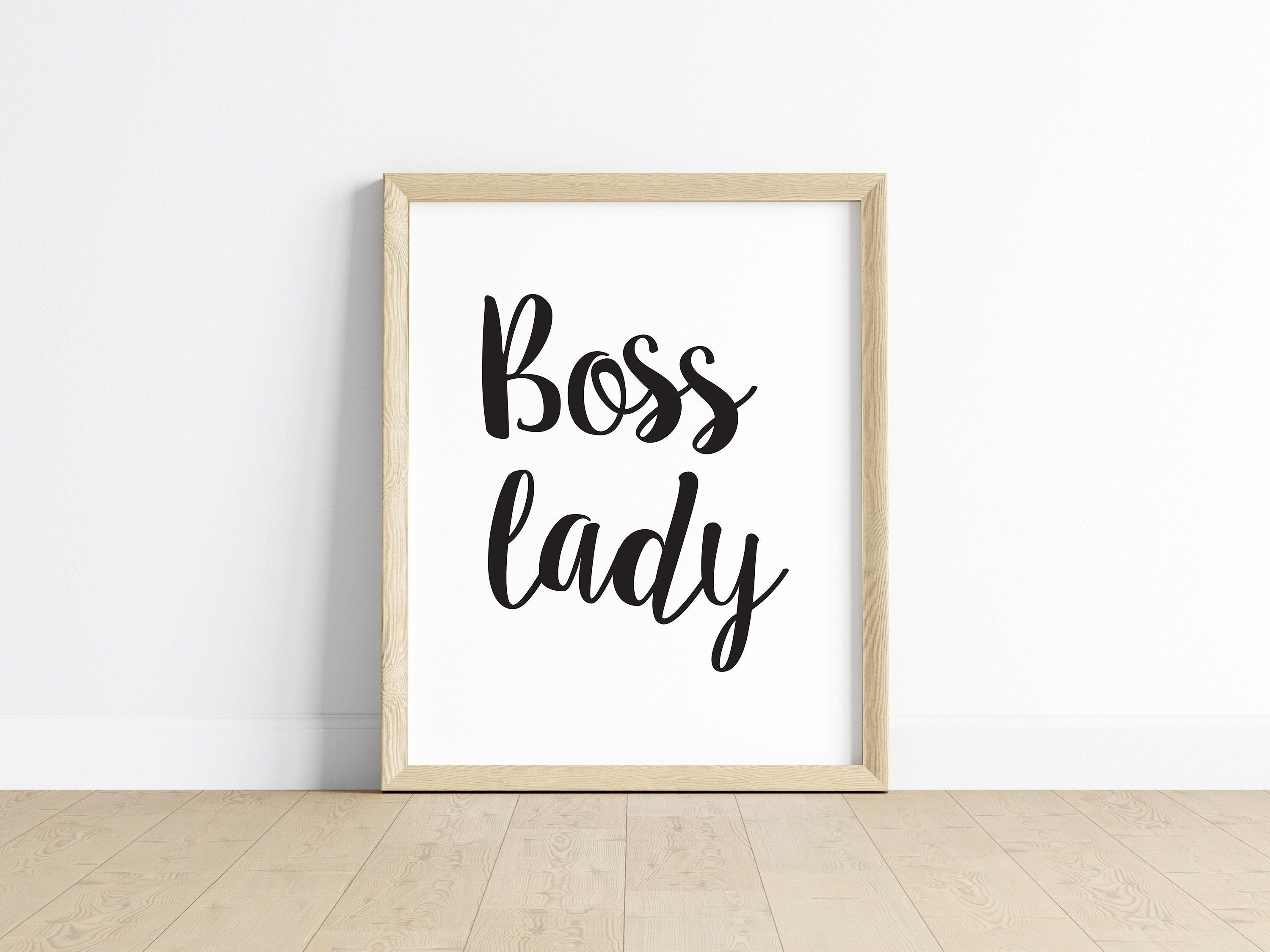 Boss Lady Sign, Printable Wall Art, Boss Lady Print, Office Wall Decor ...