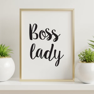 Boss Lady Sign Printable Wall Art Boss Lady Print Office - Etsy