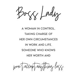 Boss Lady Office Decor, Boss Lady Gift, Woman Office Wall Art, Office ...
