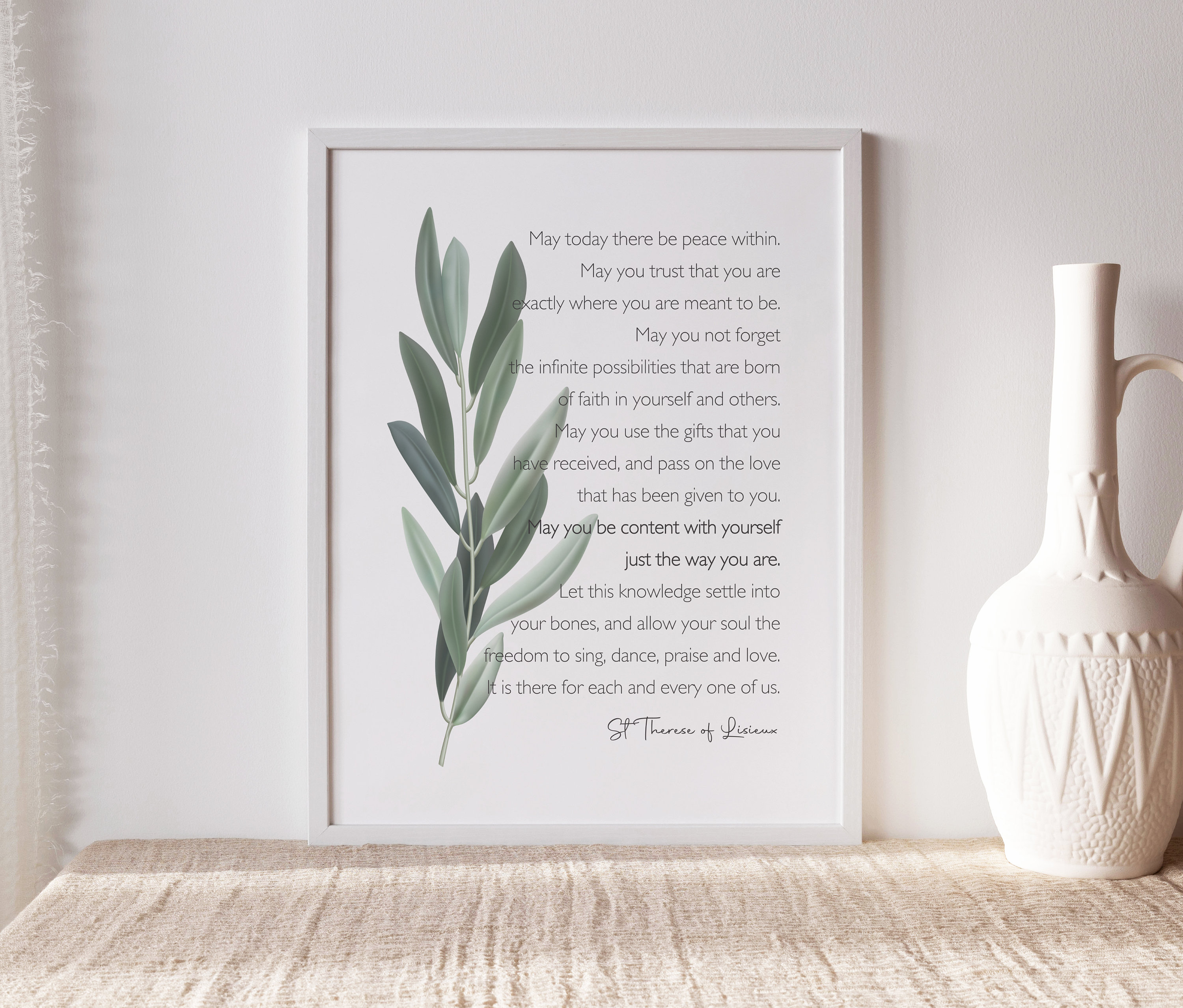 St Therese of Lisieux, May Today There Be Peace Within, Peace Quote ...