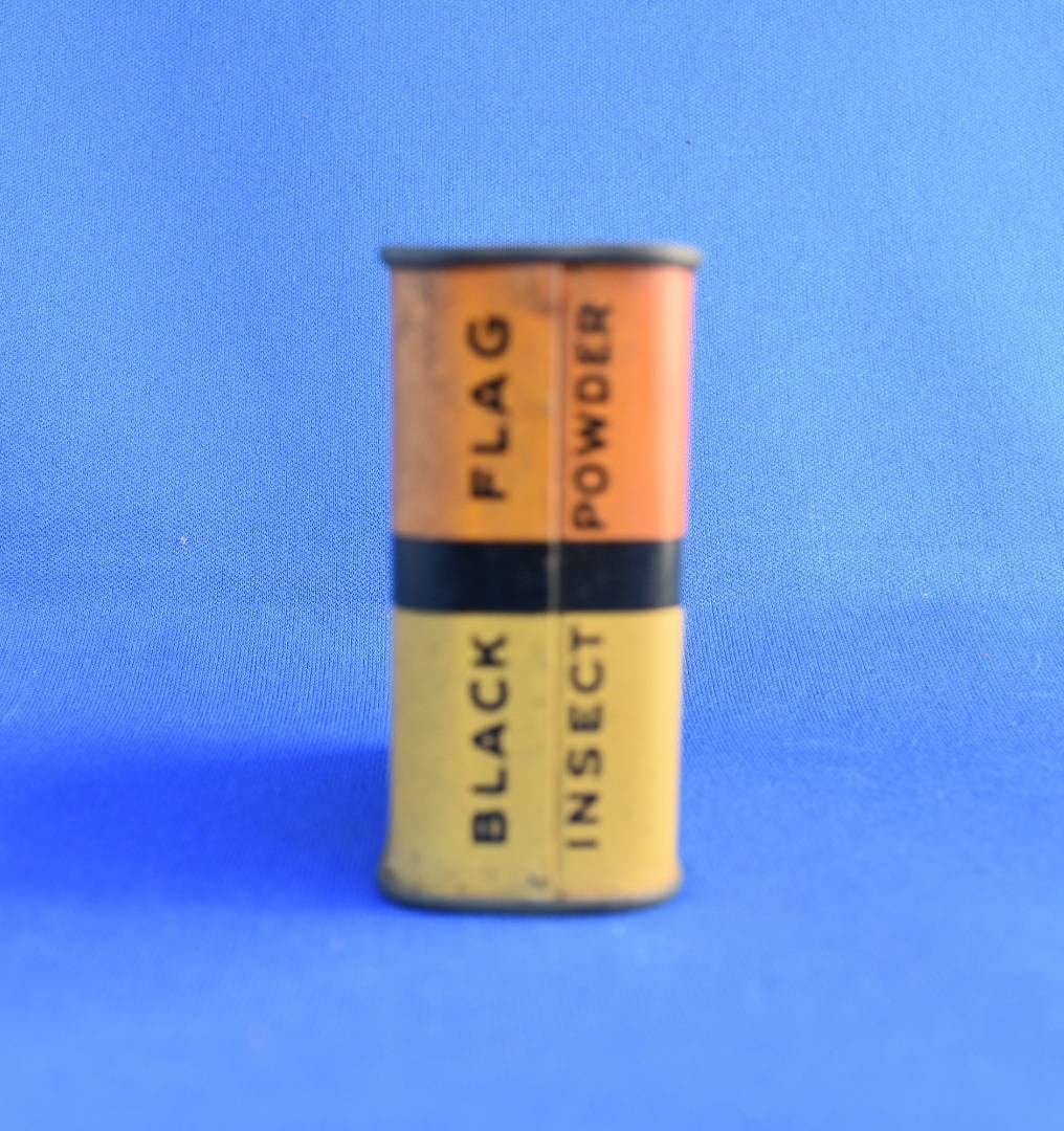 Vintage Insect Powder Tin Advertising Can Black Flag A. S. | Etsy