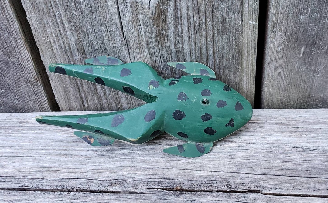 Vintage Ice Fishing Wooden Carved Frog Decoy - Etsy