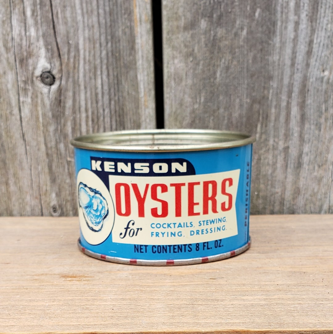 Oyster Can Kenson Brand 8 Ounce Tin Advertising From H. B. Kennerly ...