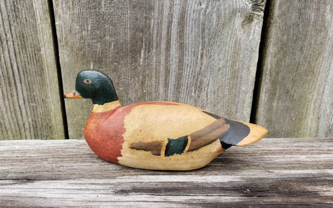 Wooden Carved Miniature Mallard Duck Decoy by Leola and Sheldon Trott ...