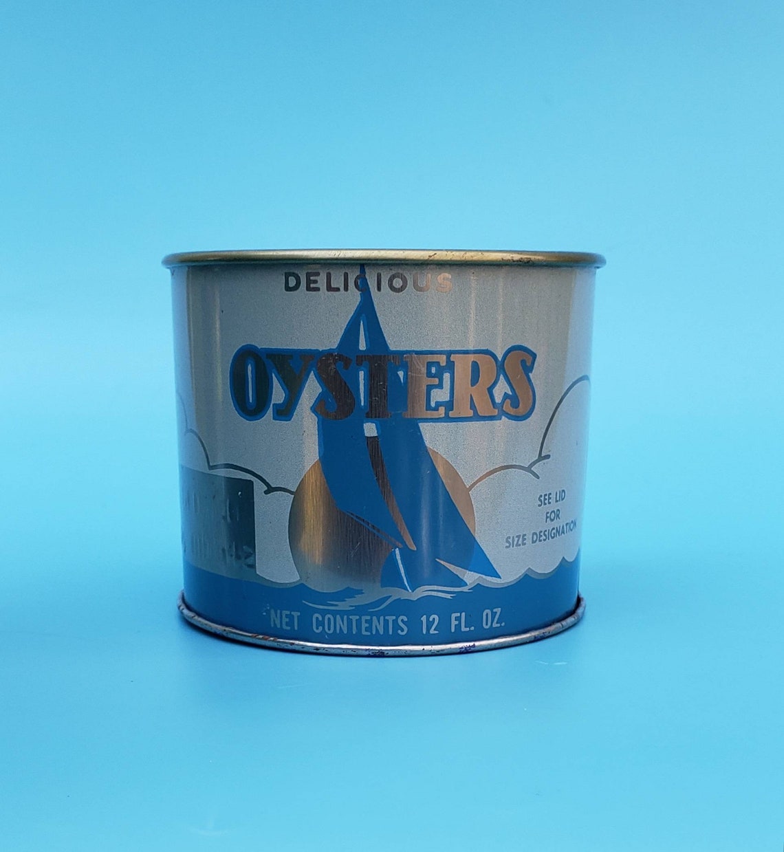 Oyster Can Ray Jones Seafood 12 Ounce Advertising Tin Wittman - Etsy