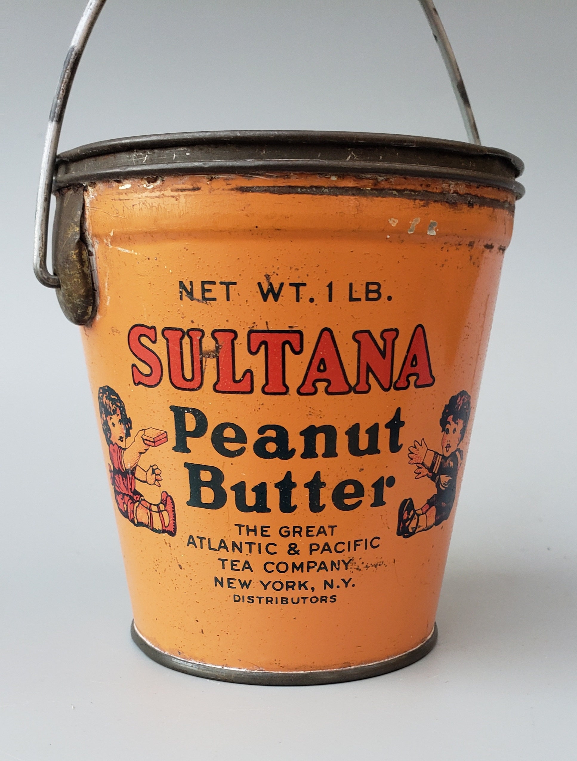 Peanut Butter Tin Sultana Antique Advertising Pail Can New York - Etsy