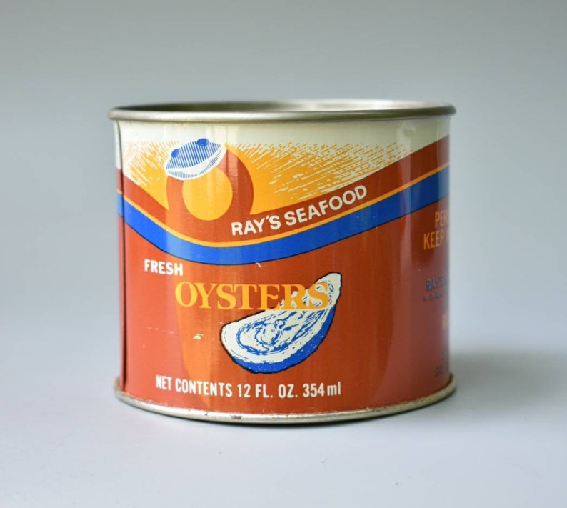 Oyster Can From Ray's Seafood in Crisfield Maryland 12 Ounce Size ...