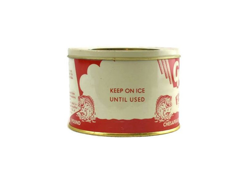 Garrett's Fish Flakes Tin Advertising Can Chesapeake | Etsy