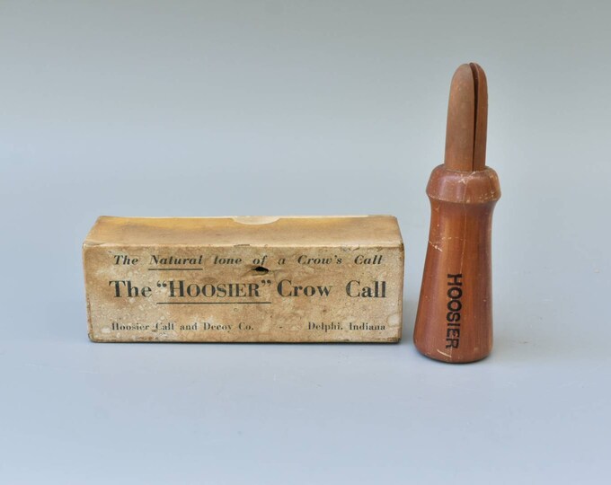 Vintage Crow Call Hoosier Wooden Hunting - With Box From Delphi IN - Etsy