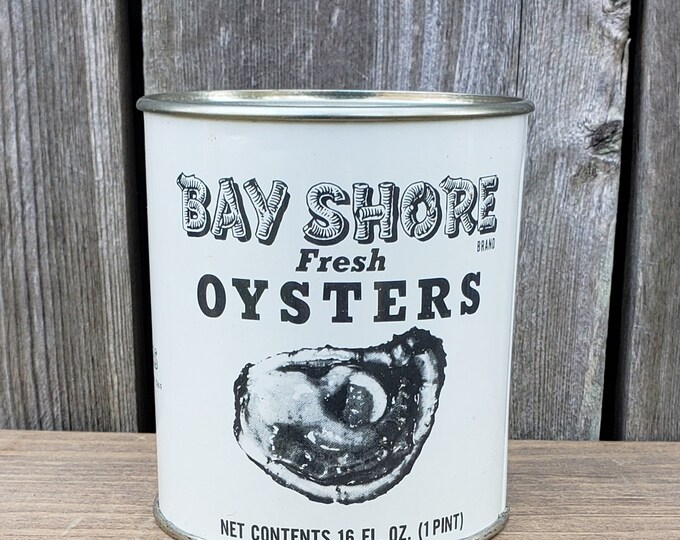 Vintage Oyster Can ~ Old Tin Oyster Can ~ Oyster Can With Great ...