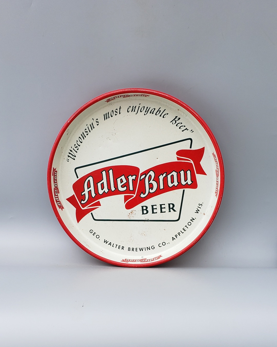 Adler Brau Beer Tray Tin Advertising Geo Walter Brewing Co From ...