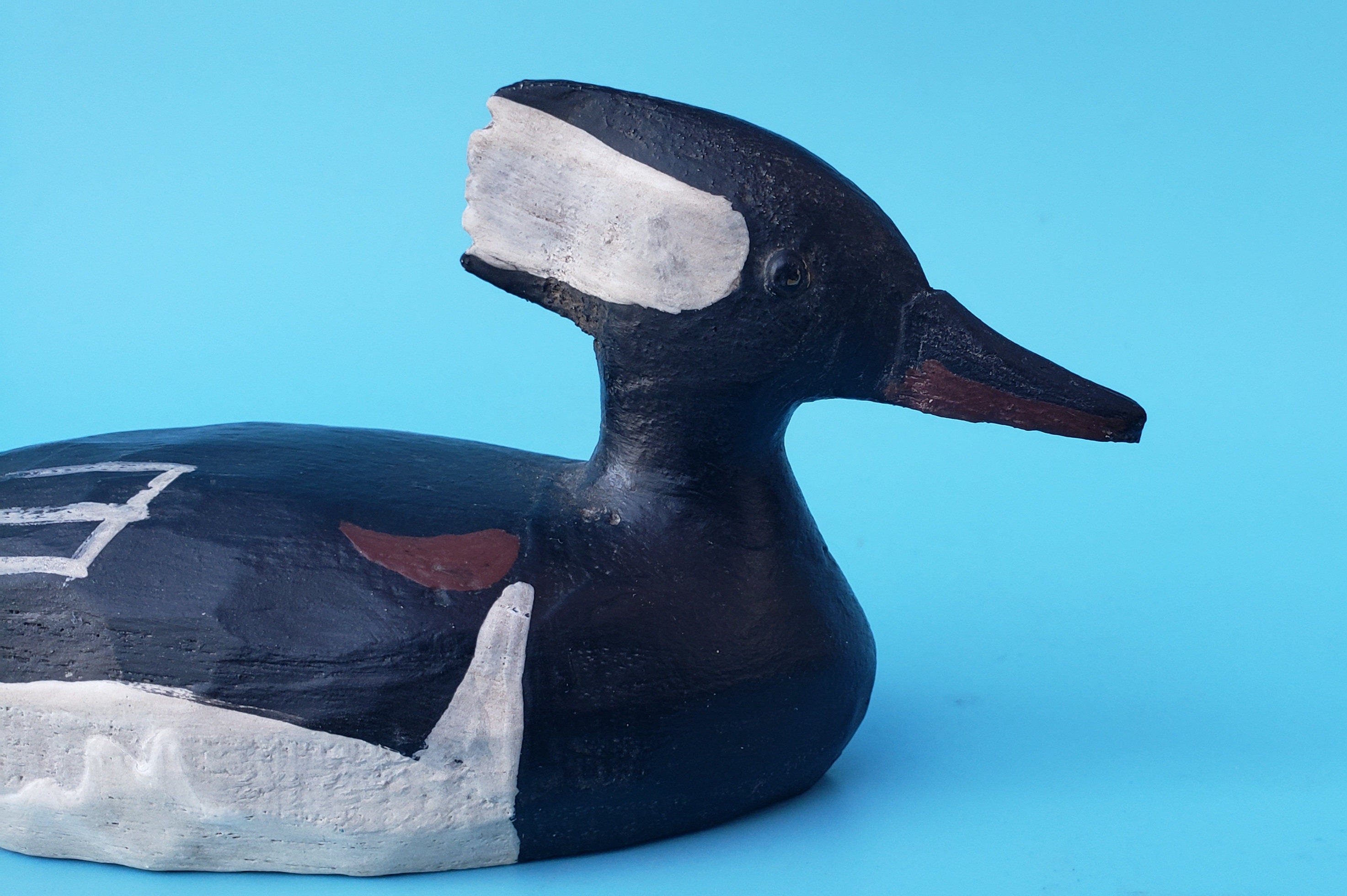 Duck Decoy Wooden Miniature Merganser by Jimmy Bowden From Chincoteague ...