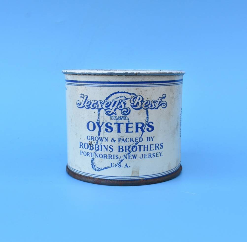 Vintage Jerseys Best Oysters From Robbins Brothers 12 Ounce Size Tin ...