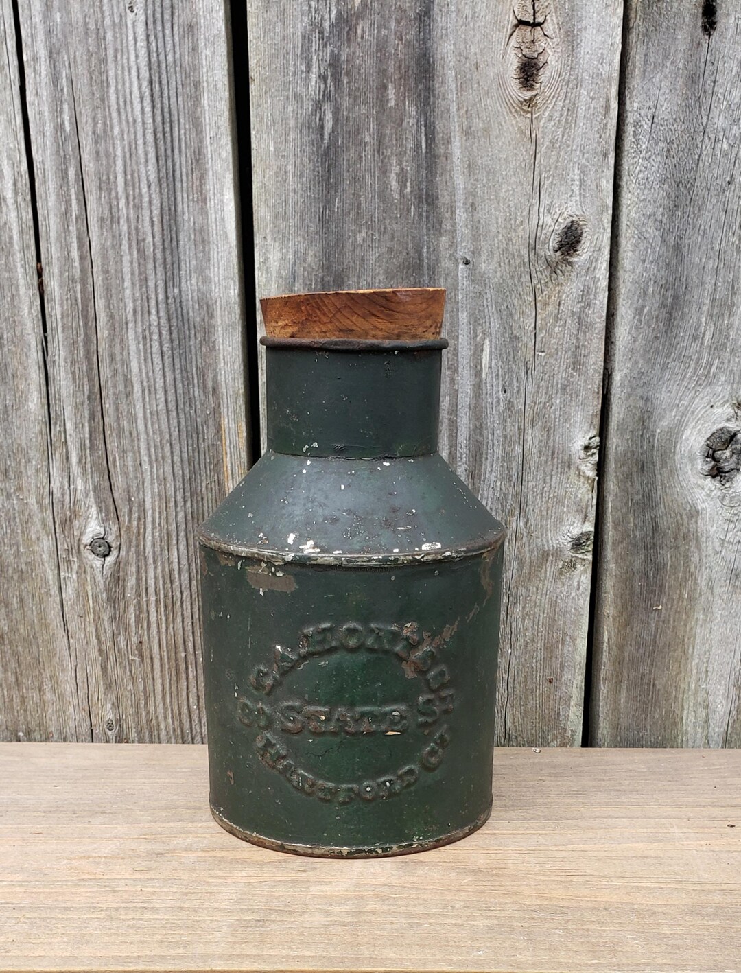 T A Honiss Oyster Can Pail Tin Advertising From Hartford Connecticut ...