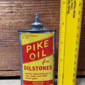 Pike Gun Oil Tin Hunting Oiler Can Behr - Manning Troy NY - Etsy