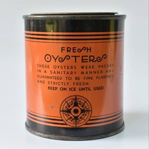 Oyster Can Pint Size Edwin M. Plitt - Oyster and Chincoteague VA ...