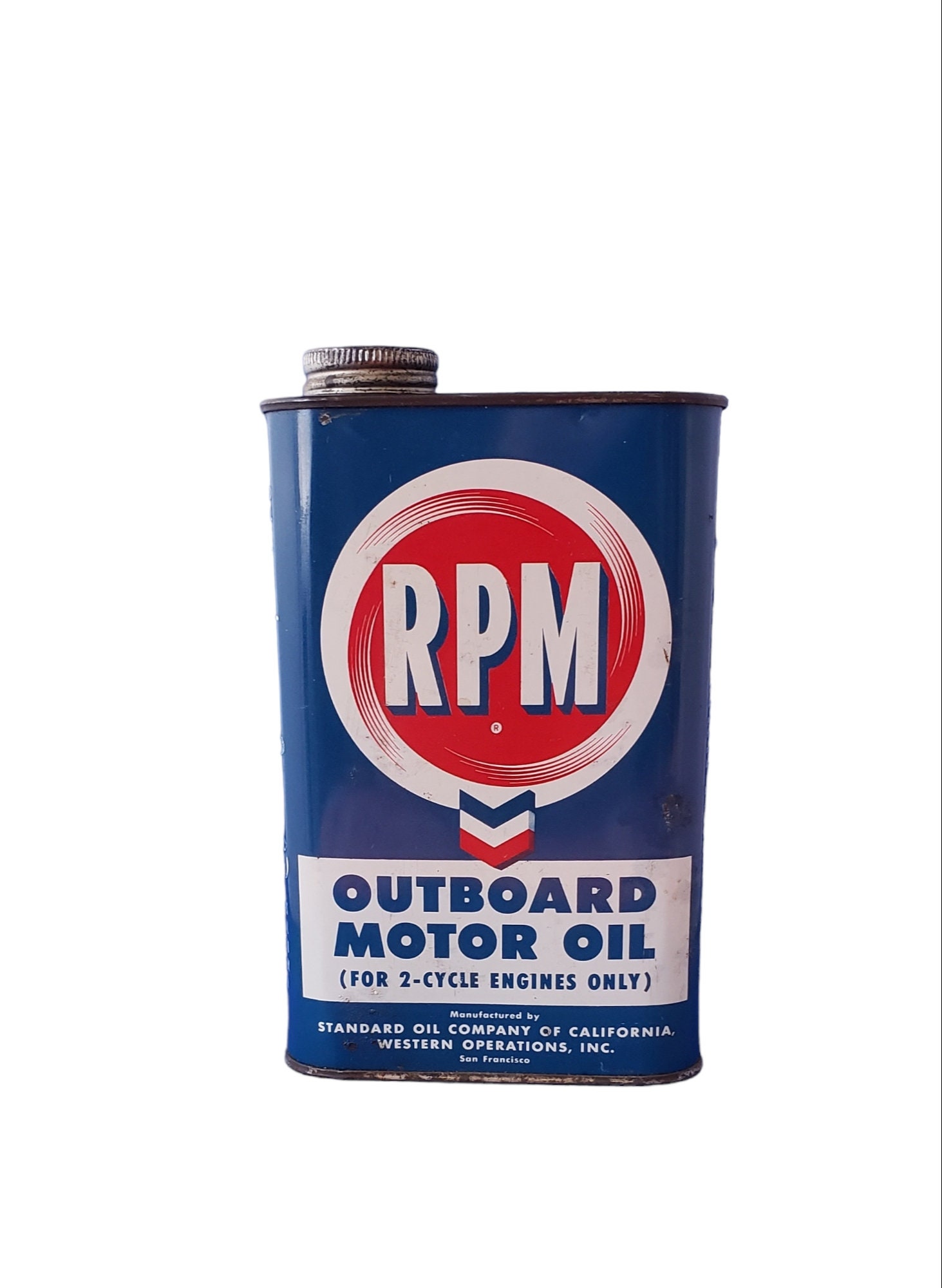 Vintage RPM Outboard Motor Oil Tin - Standard Oil of California - Etsy