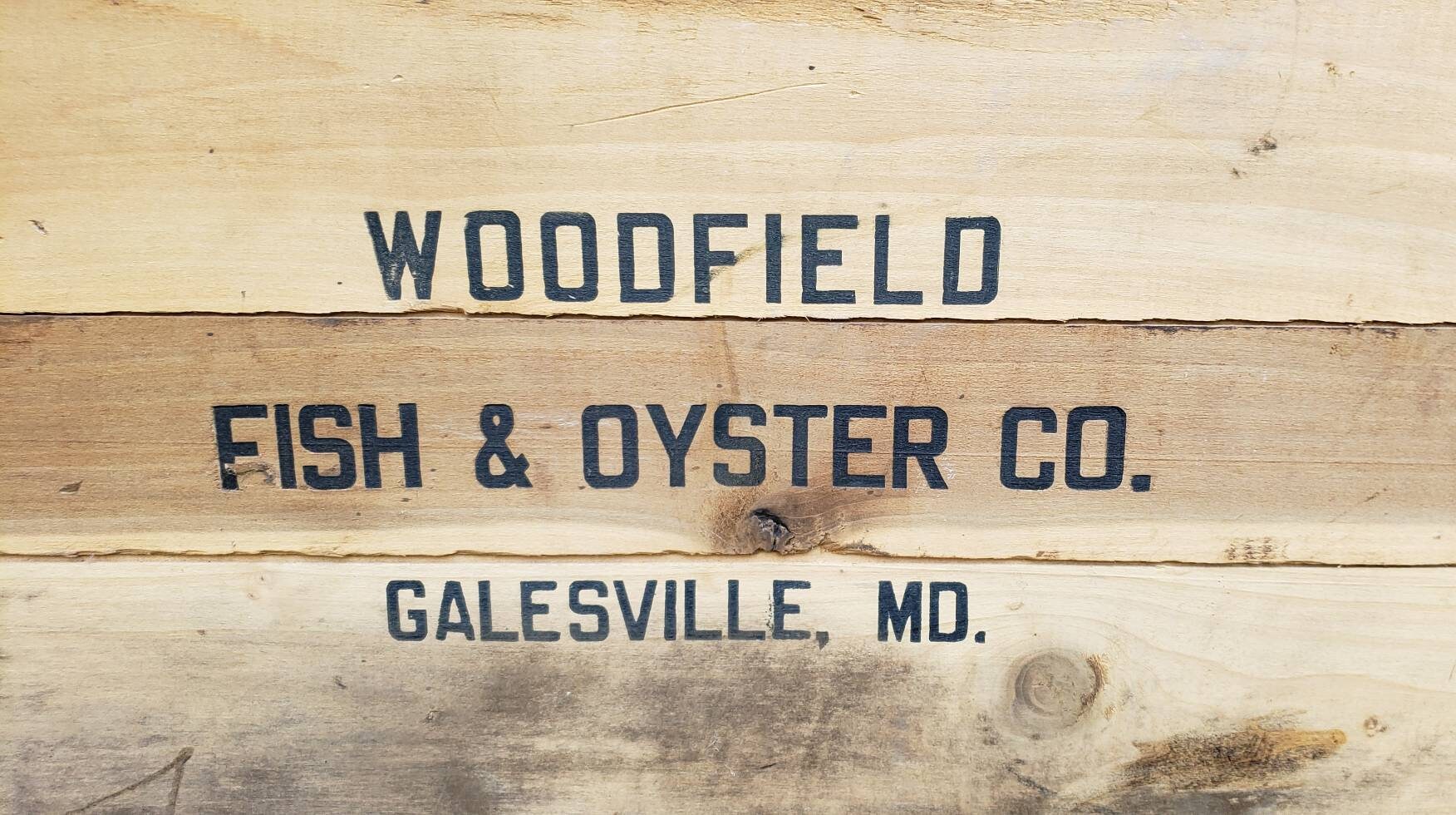 Wooden Box Woodfield Fish and Oyster Co. Seafood Crate From - Etsy