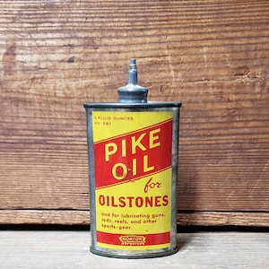 Pike Gun Oil Tin Hunting Oiler Can Behr - Manning Troy NY - Etsy
